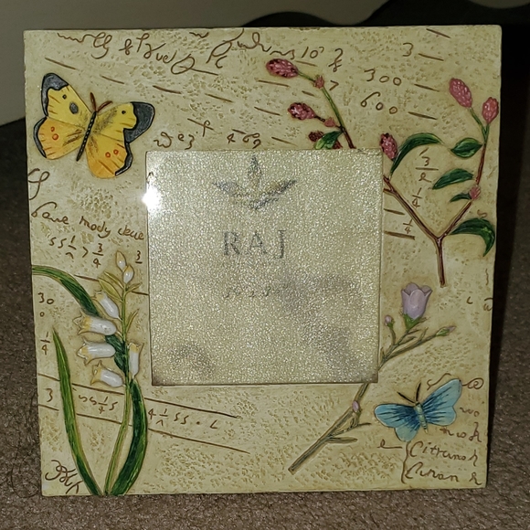 Raj | Accents | Ornate Floral Butterfly Stand Alone Picture Frame ...